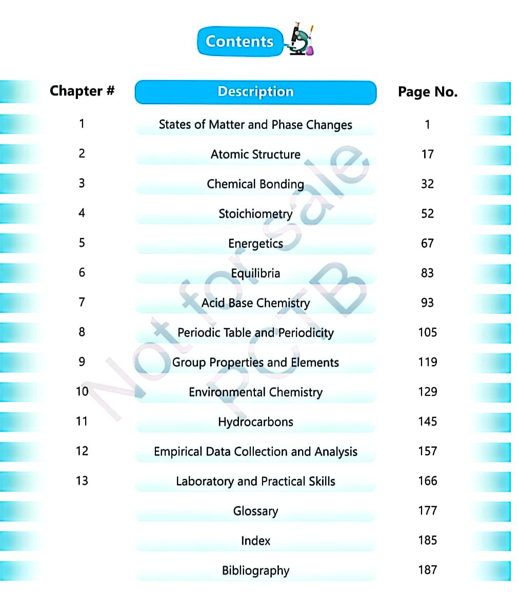 9th Class Chemistry New SNC Book 2025 Punjab Textbook Board